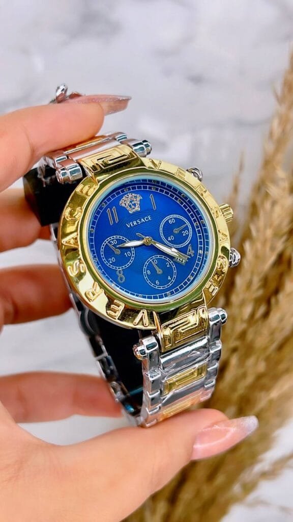 Versace Watch For Women Gold & Blue | Catchy Watches