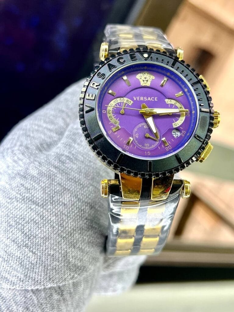 Versace Watch For Women Gold & Purple | Catchy Watches